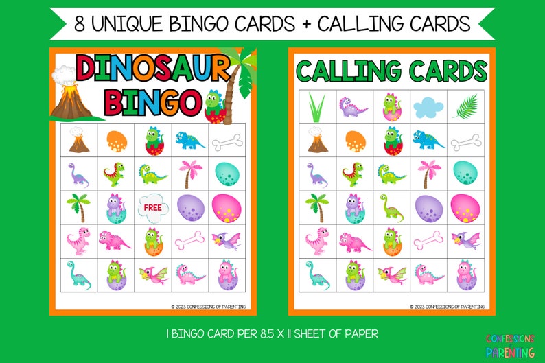 Dinosaur Bingo Bingo for Kids Classroom Bingo Printable Bingo Games ...