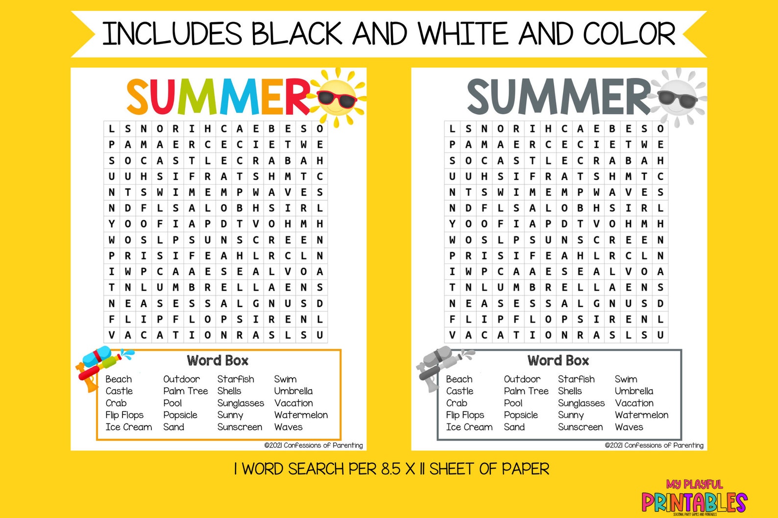 Summer Word Search | Summer Activities | Word Search for Kids | Summer ...