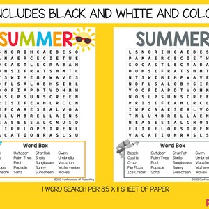 Summer Word Search | Summer Activities | Word Search for Kids | Summer ...