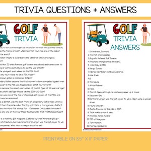100 Golf Trivia Questions | Trivia for Kids | Printable Trivia | Sports ...