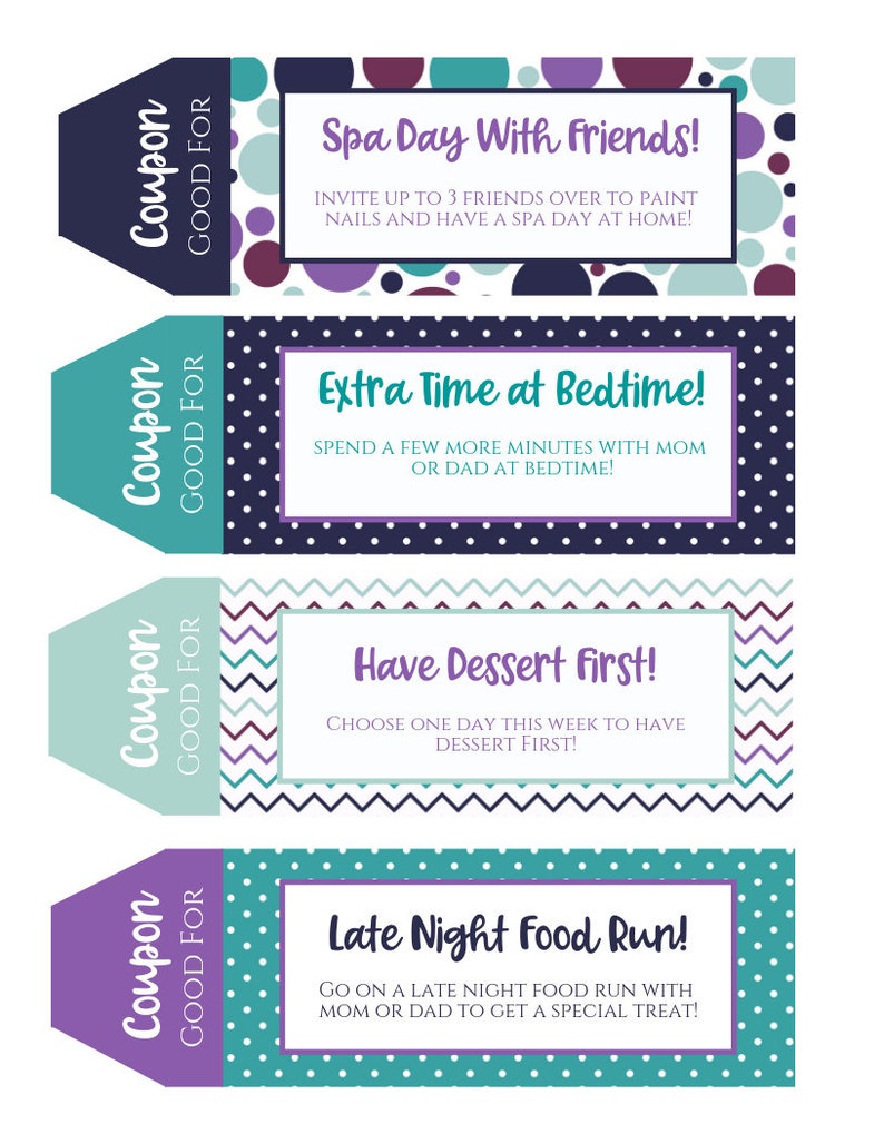 39 Printable Coupons for Tweens and Teenagers, Gifts for Teenagers ...