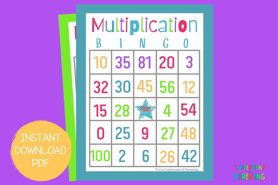 Multiplication Bingo| Bingo for the Classroom| Math Bingo| Bingo for ...