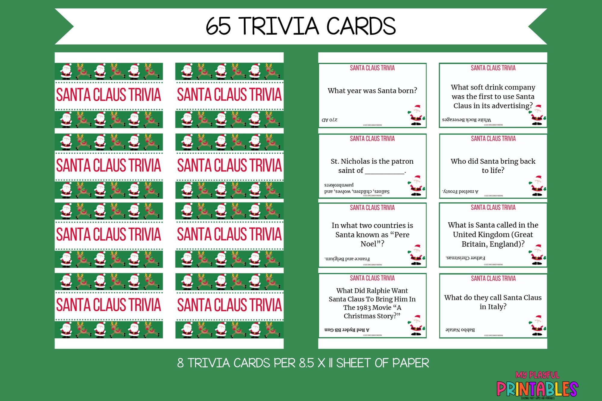 Santa Claus Trivia Trivia for Kids Christmas Trivia Santa Claus Trivia ...