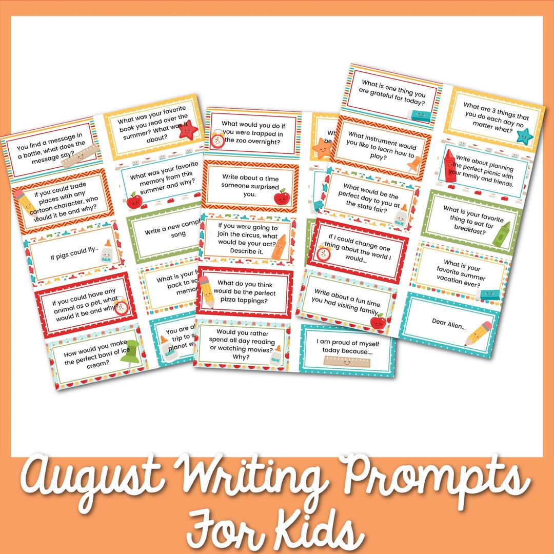30 August Writing Prompts | Printable August Journal Prompts | Daily ...