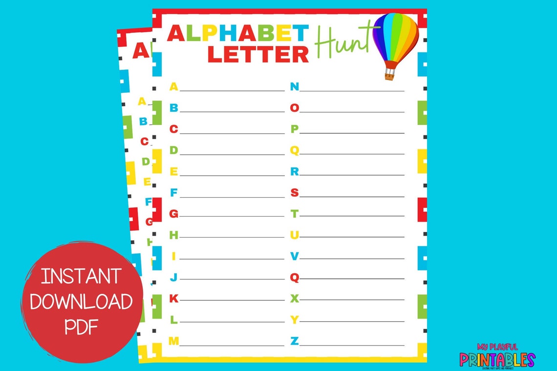 ABC Scavenger Hunt / Alphabet Scavenger Hunt / A-Z Scavenger Hunt ...