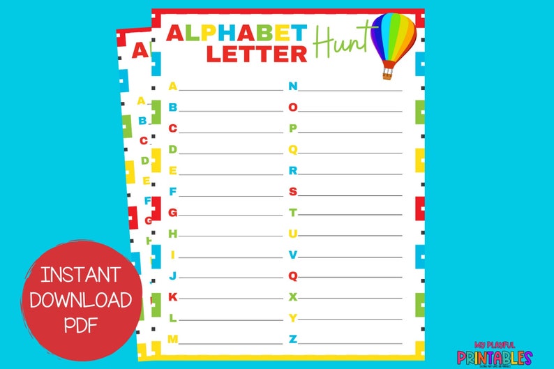 ABC Scavenger Hunt / Alphabet Scavenger Hunt / A-Z Scavenger Hunt ...