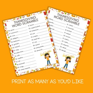 Thanksgiving Word Scramble Thanksgiving Word Games Word Scramble for ...