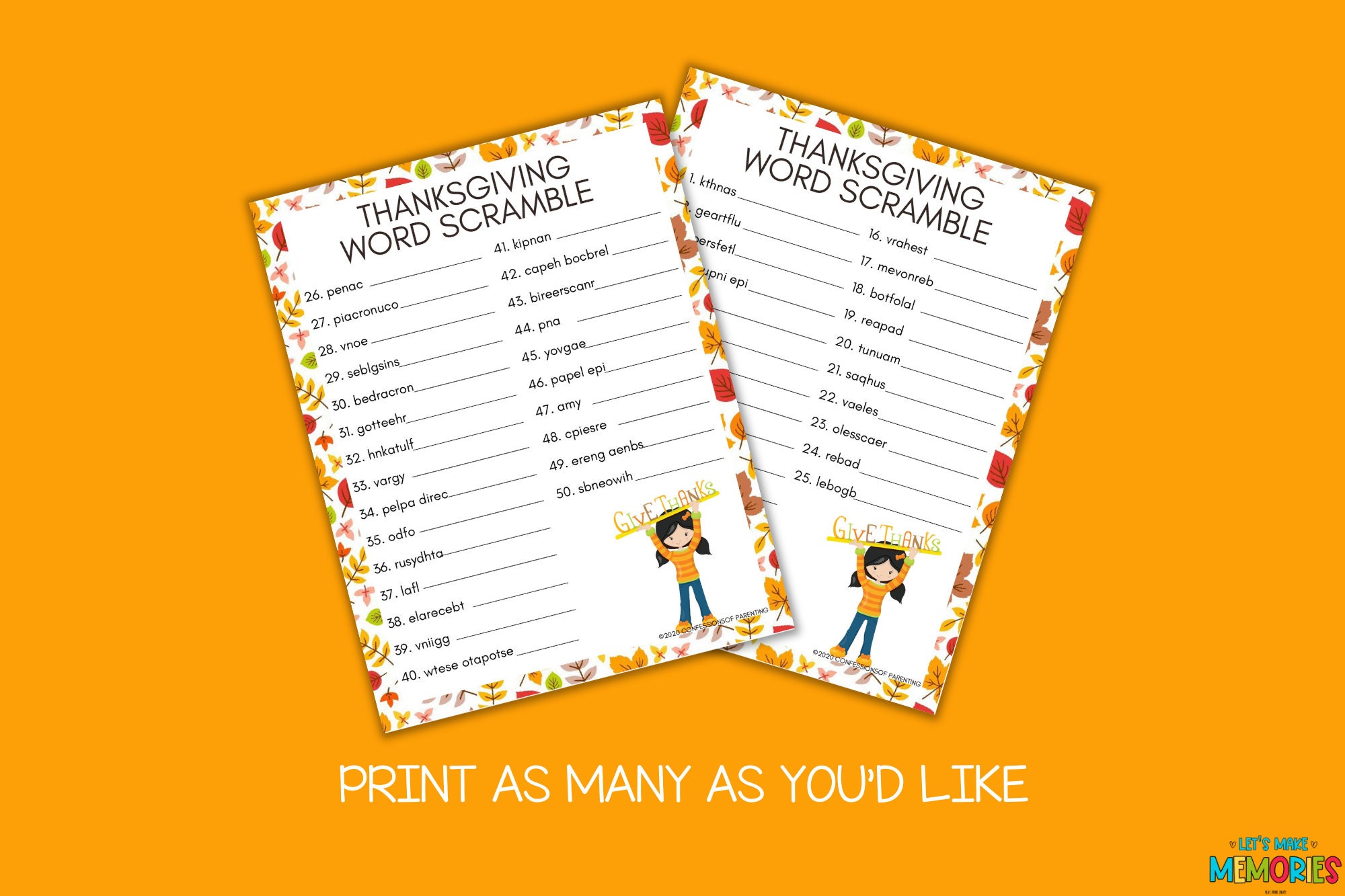 Thanksgiving Word Scramble Thanksgiving Word Games Word Scramble for ...