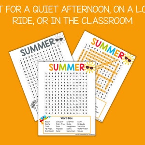 Summer Word Search | Summer Activities | Word Search for Kids | Summer ...