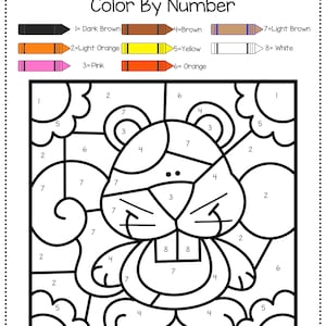 6 Fall Color by Number| Printable Fall Color by Number |color by Number ...