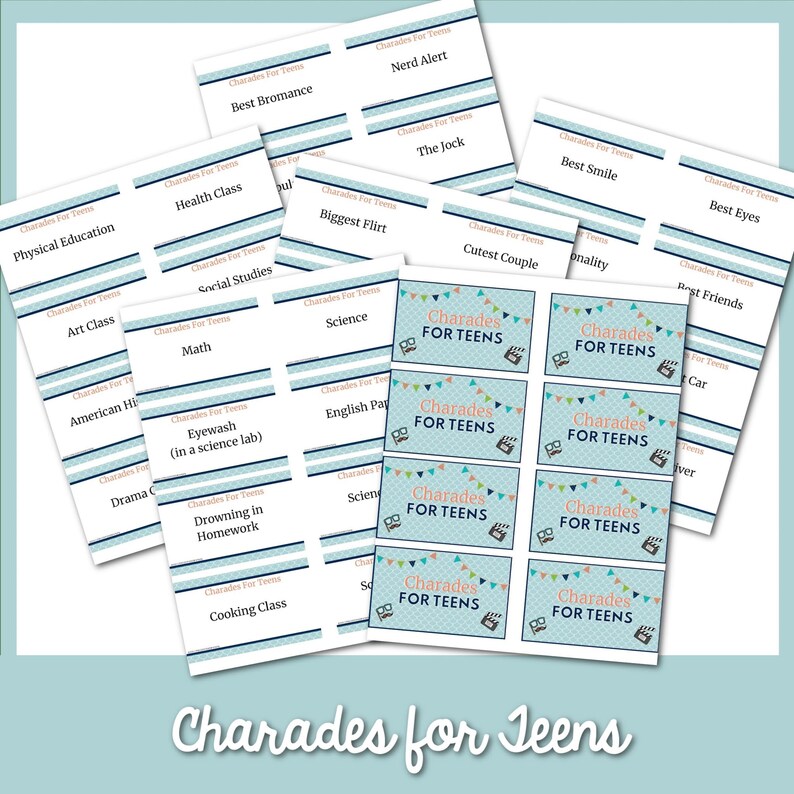 497+ Pages Mega Bundle Charades Fun Activity | Mega Charades Pack ...