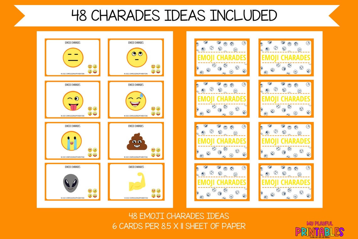 Emoji Charades | Silly Charades for Kids | Emoji Themed Charades ...