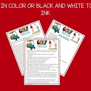 100 Golf Trivia Questions | Trivia for Kids | Printable Trivia | Sports ...