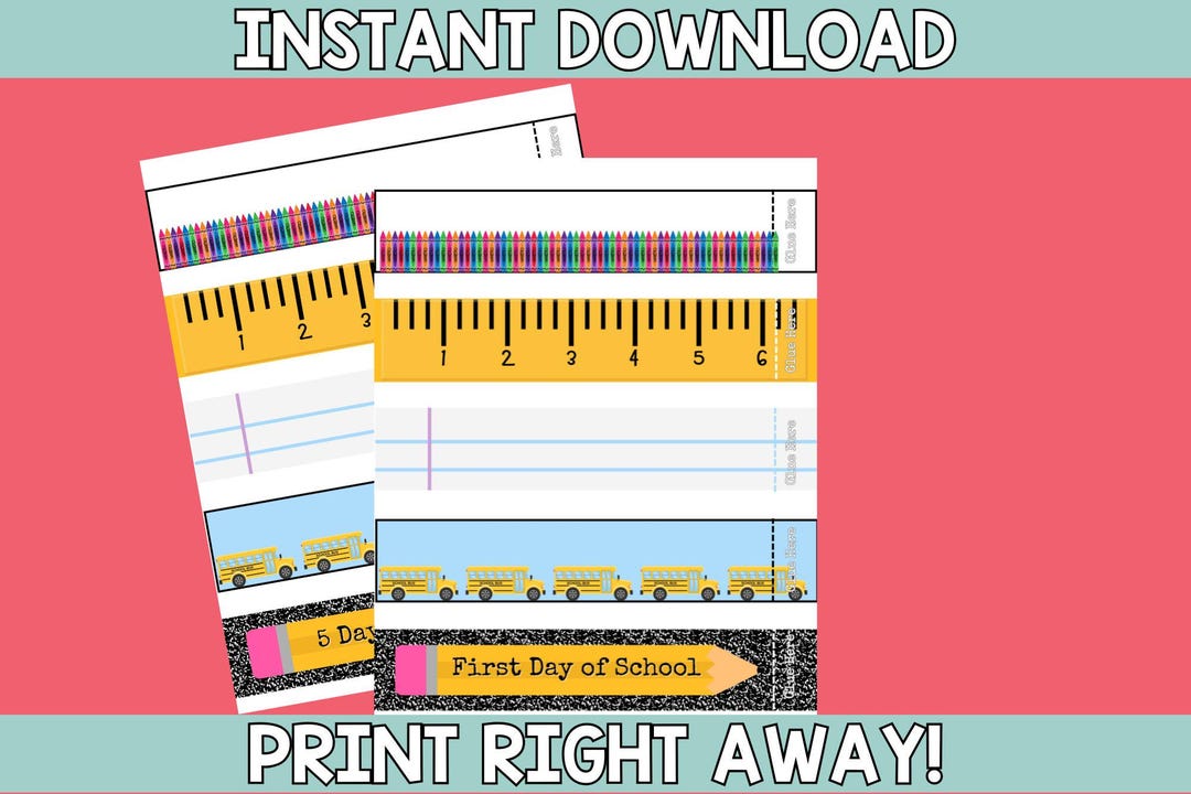 Back to School Countdown Chain Printable | School Countdown Paper Chain ...