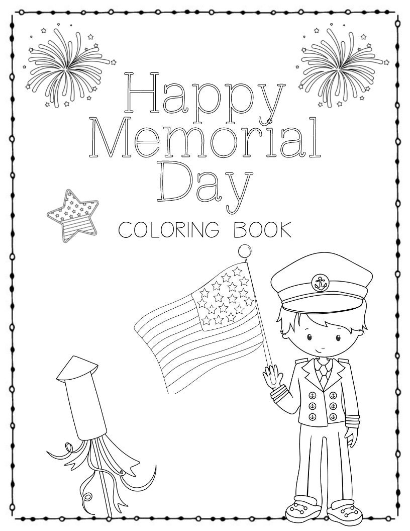 Memorial Day Coloring Pages , Coloring Page for Kids, Back to School ...