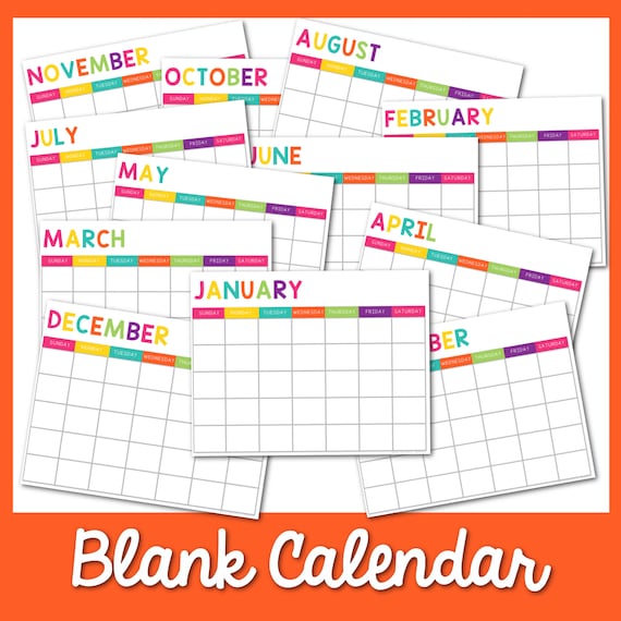 Plantilla De Calendario Personalizable Plantilla De Calendario Con