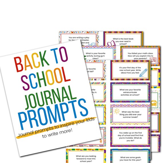 50 Back to School Journal Prompts for Kids | Etsy