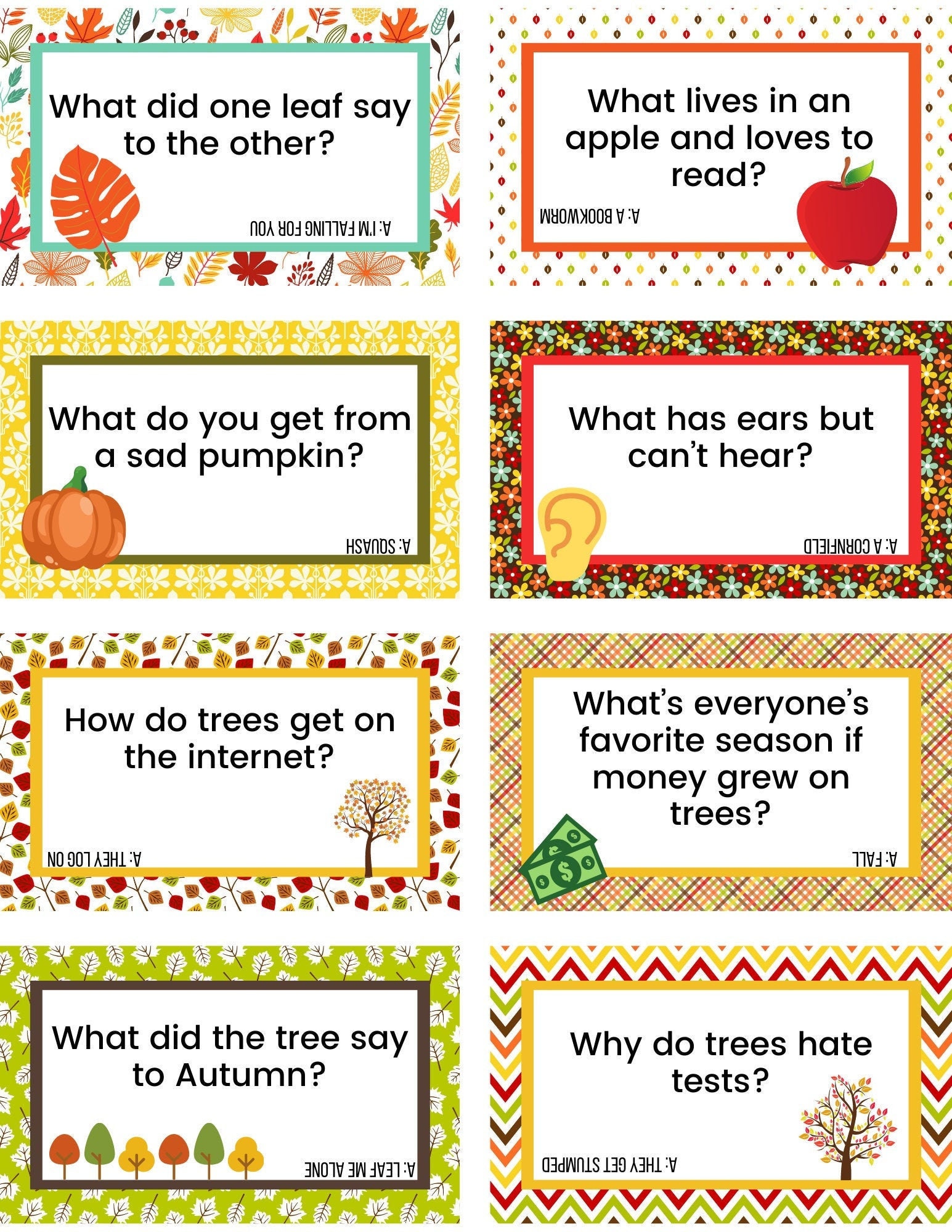 24 Fall Lunch Box Jokes | Printable Fall Jokes for Lunch Boxes | Lunch ...