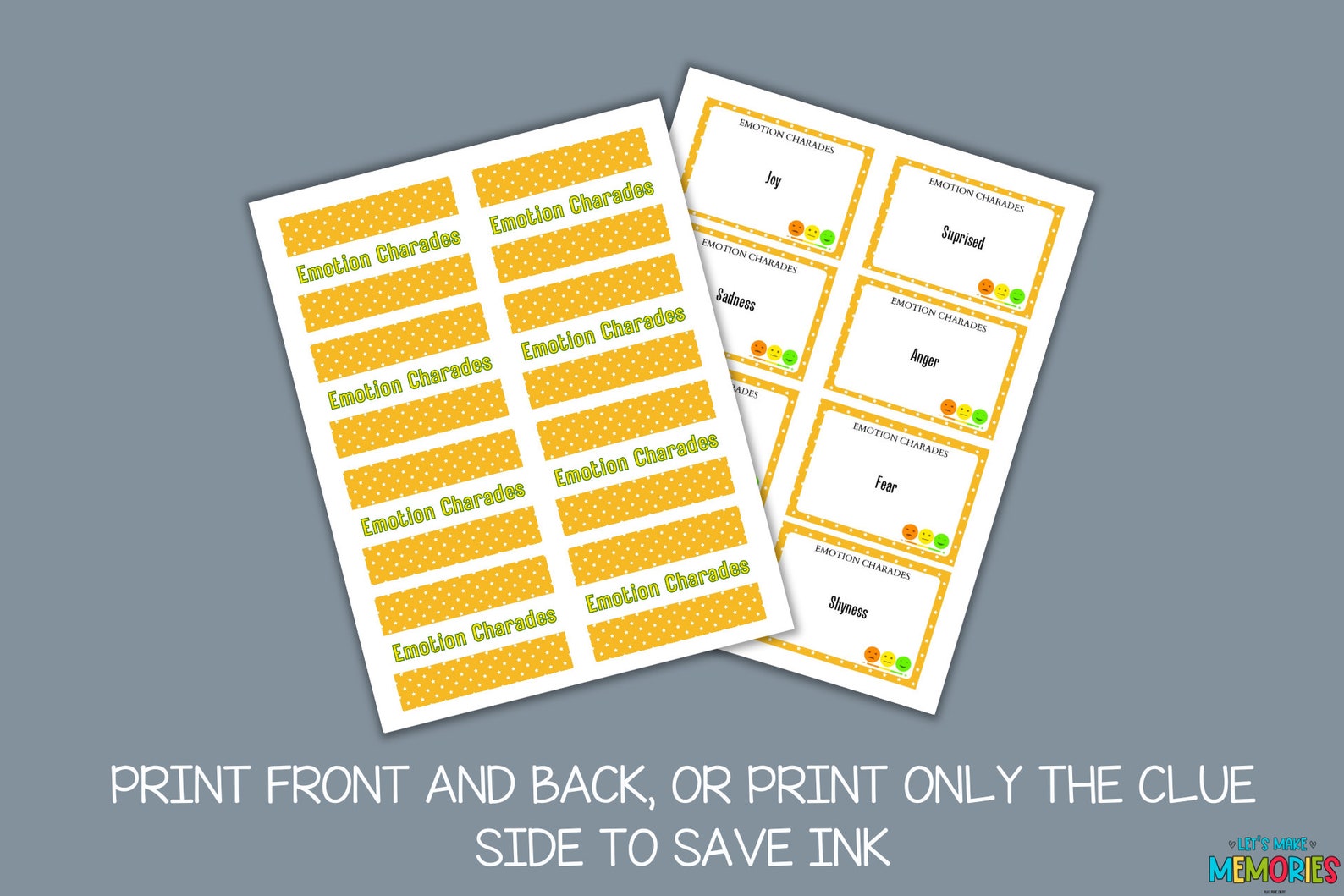 48 Emotion Charades | Feelings Charades | Feelings Charades | Classroom ...