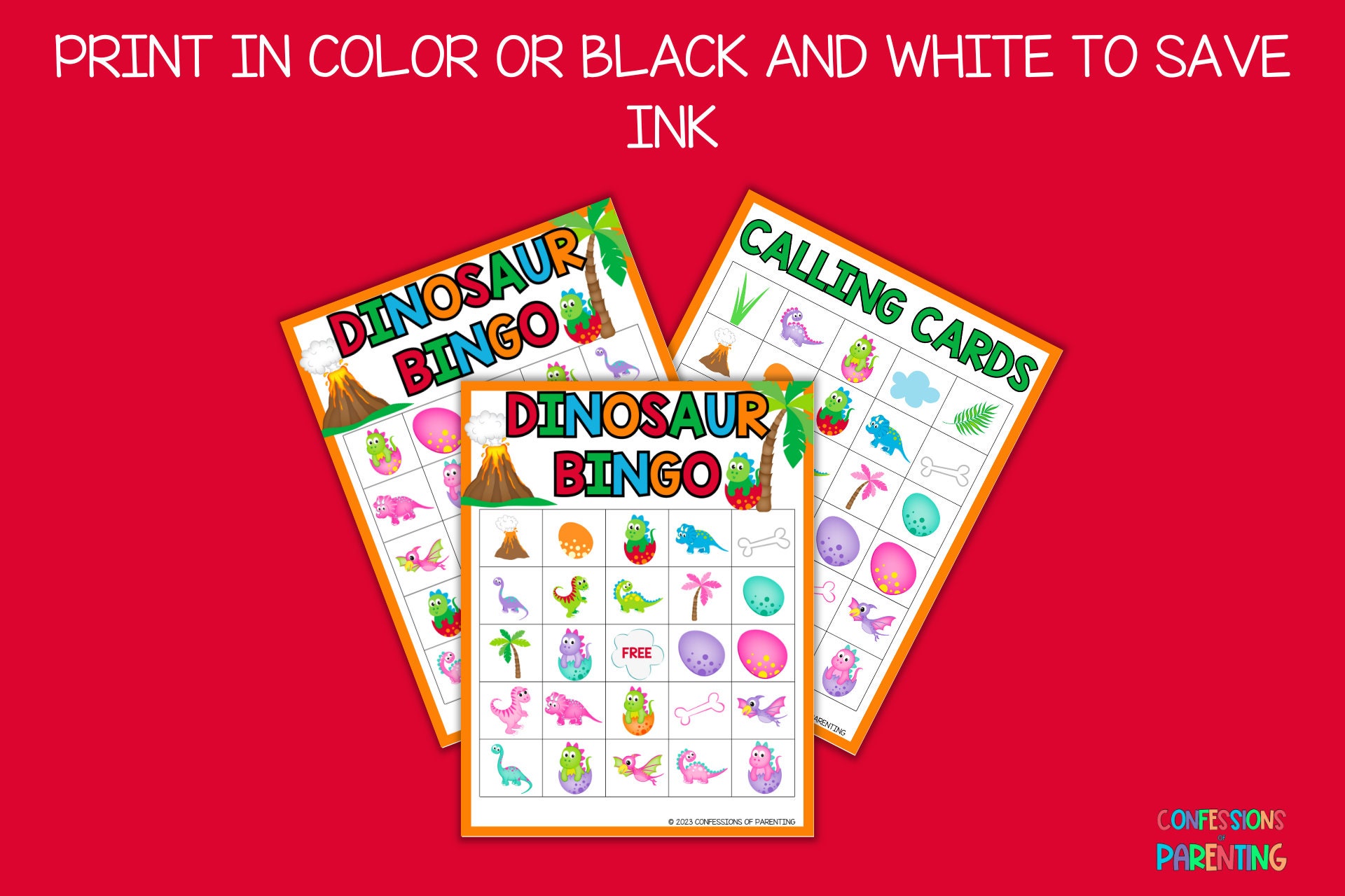 8 Dinosaur Bingo Cards | Bingo for Kids | Classroom Bingo | Printable ...