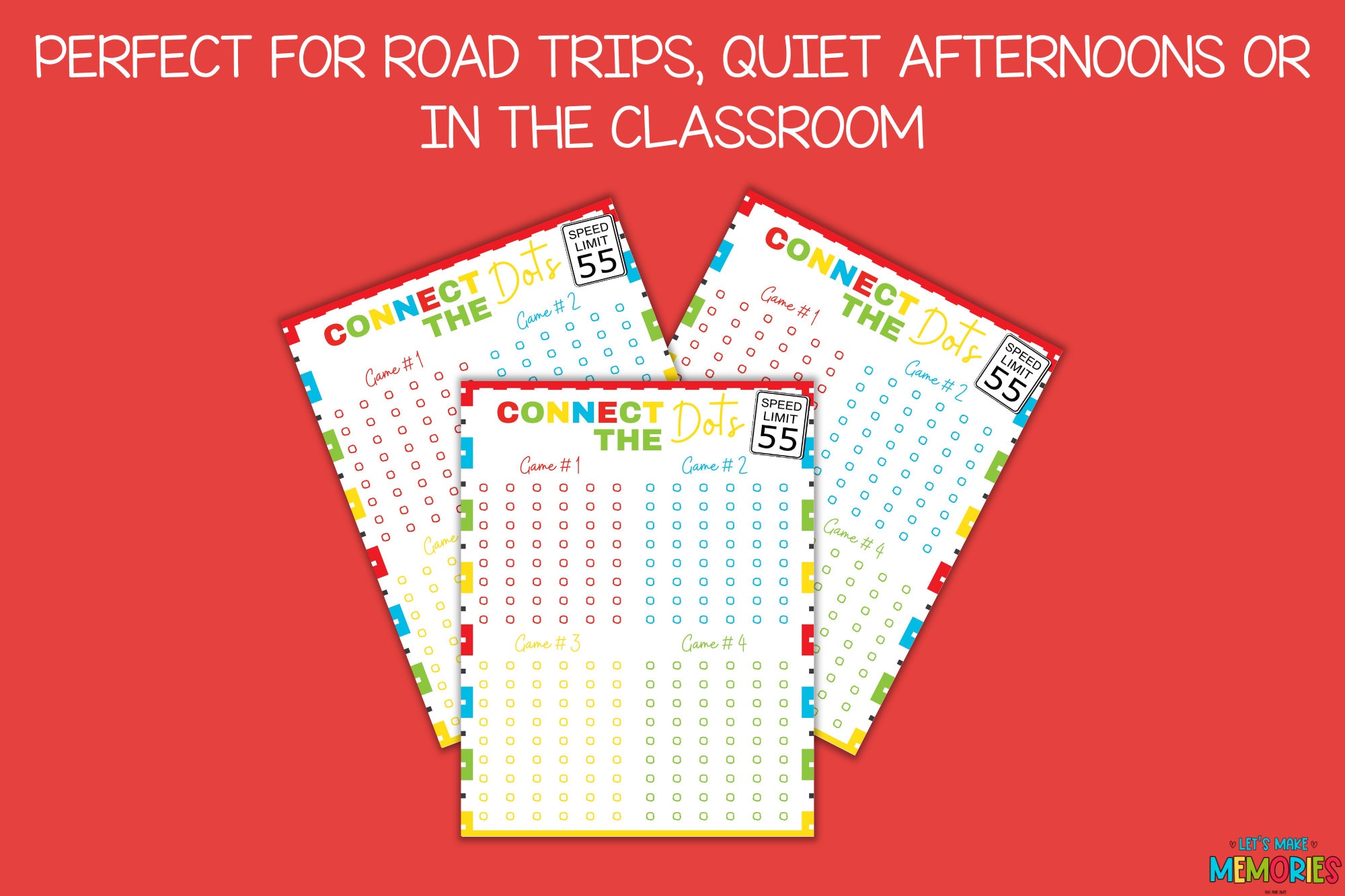 Road Trip Dot Game | Road Trip Games | Connect the Dots Game | Kids ...
