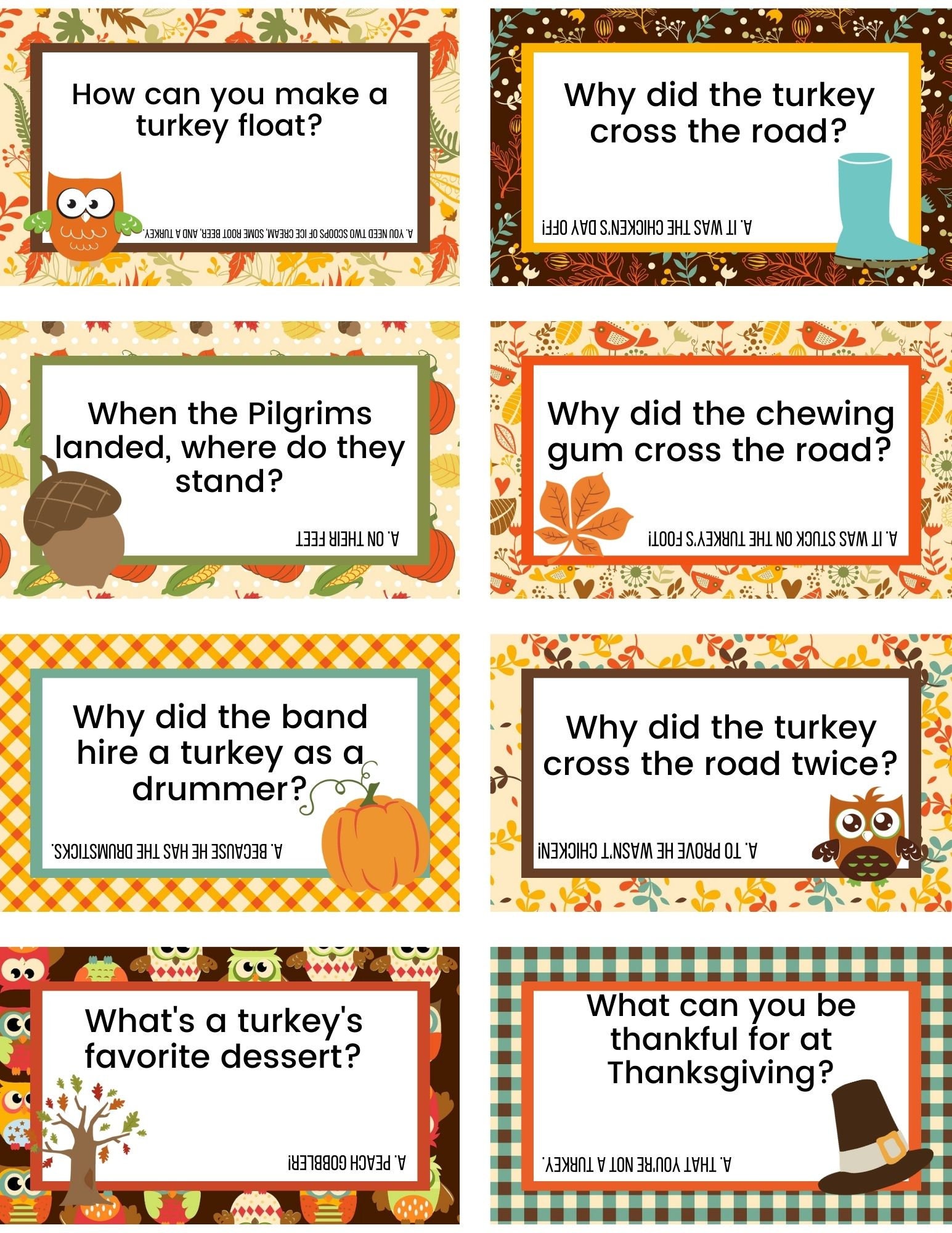 25 Thanksgiving Lunch Box Jokes | Printable Thanksgiving Jokes for Kids ...