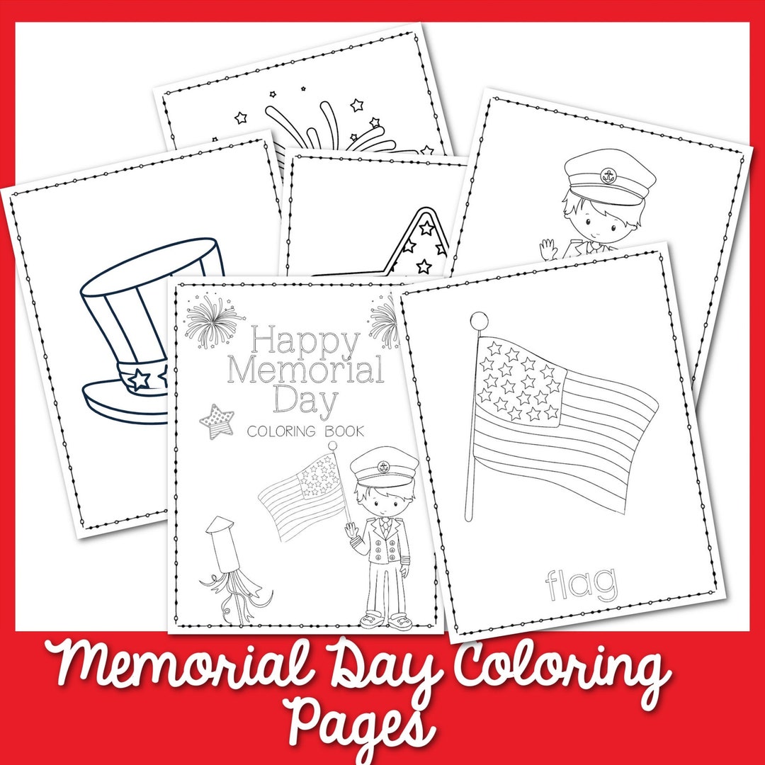 Memorial Day Coloring Pages , Coloring Page for Kids, Back to School ...