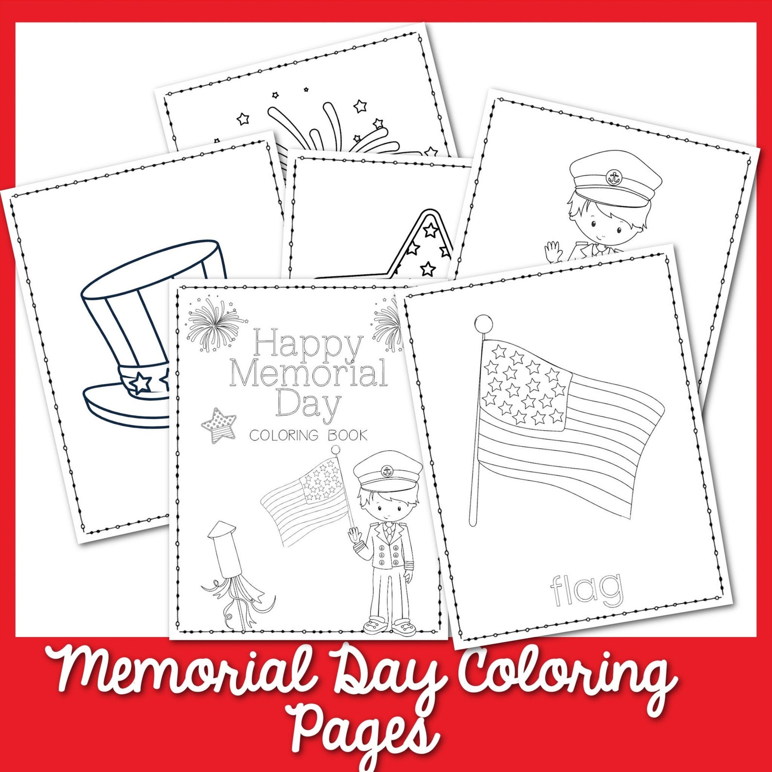 6 Memorial Day Coloring Pages | Printable Memorial Day Coloring Sheets ...