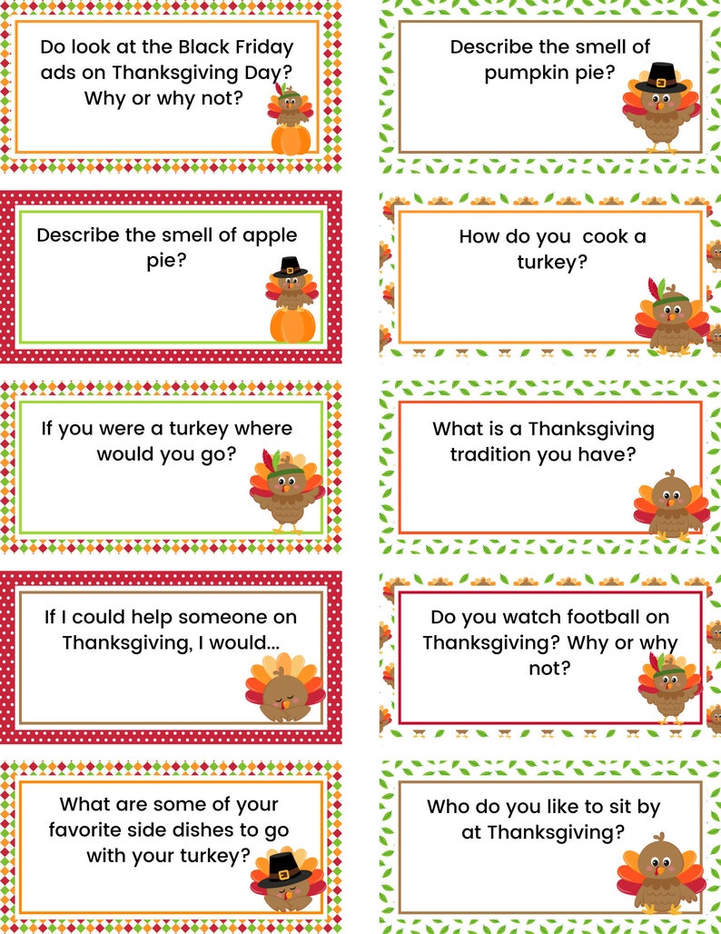 50 Thanksgiving Journal Prompts | Printable Thanksgiving Writing ...