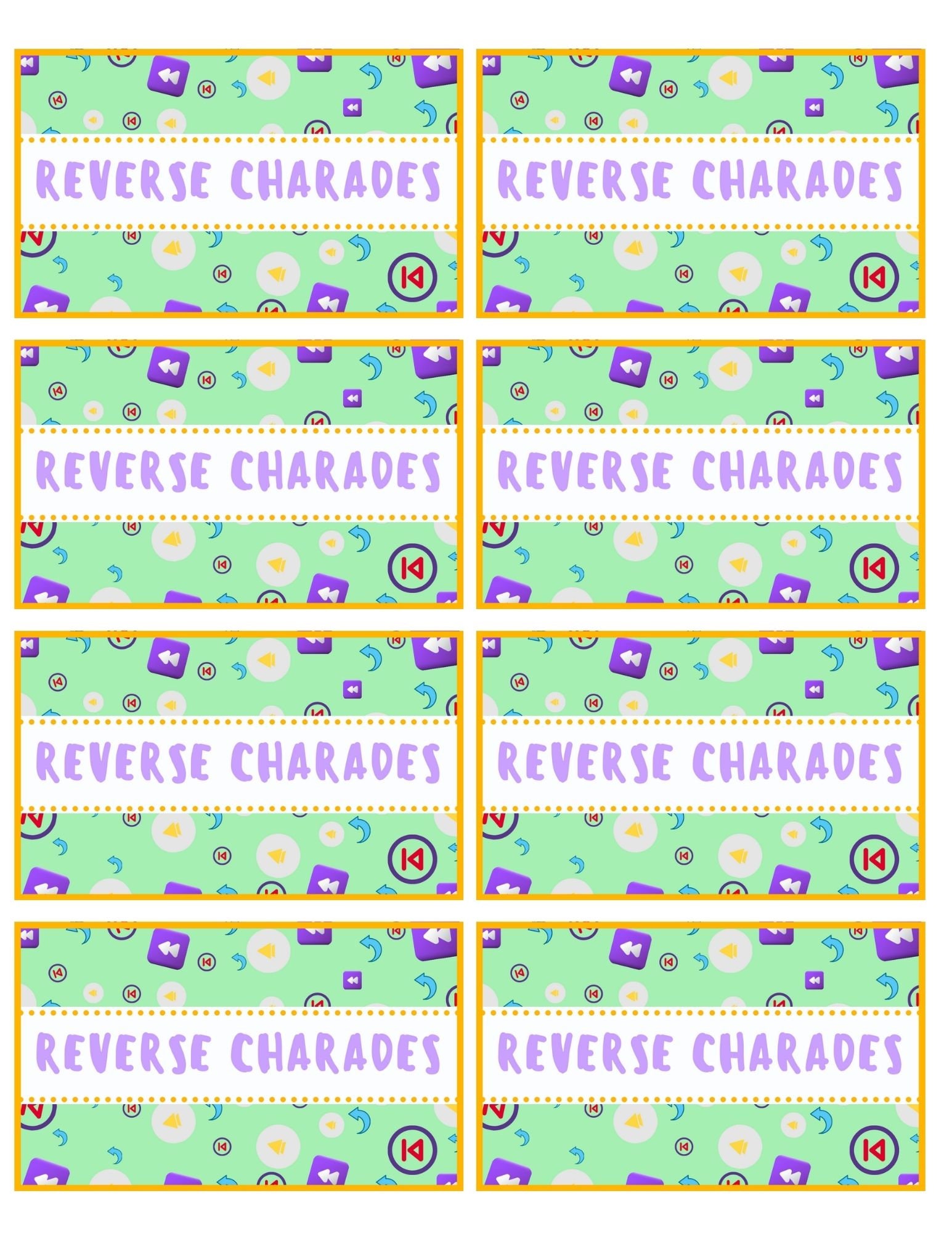 50+ Reverse Charade | Charades for Everyone| Reverse Charades Party ...