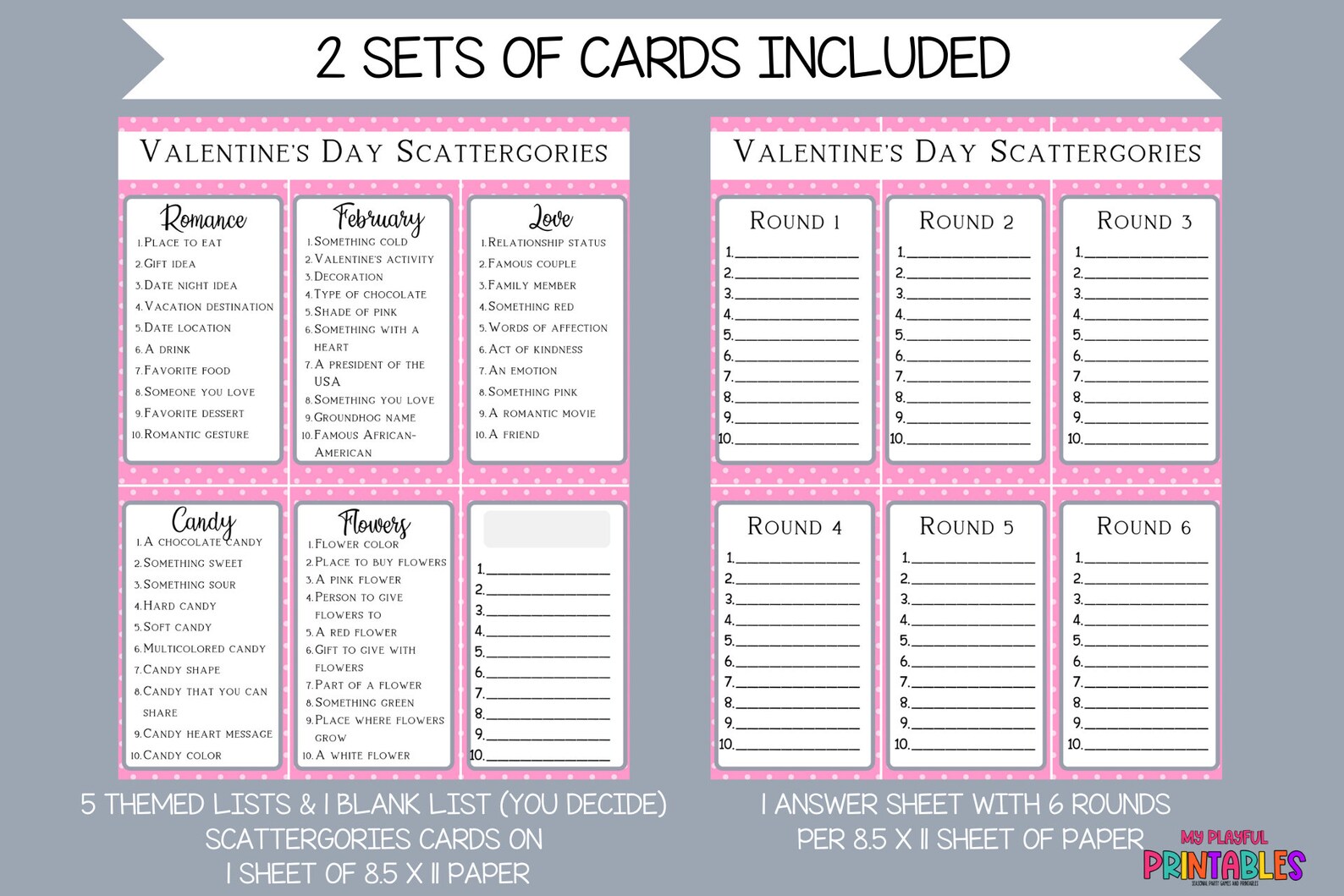 Valentine's Day Scattergories | Scattergories for Valentine's Day ...