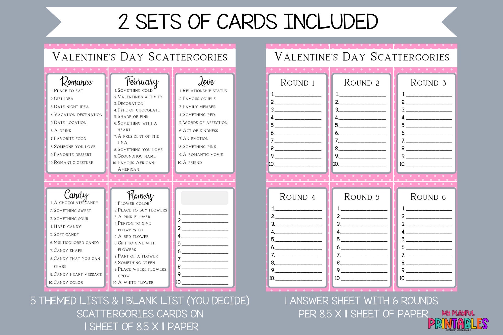 Valentine's Day Scattergories | Scattergories for Valentine's Day ...