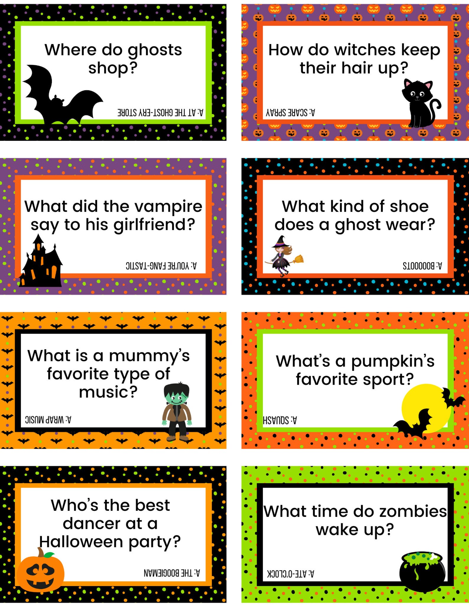 20+ Halloween Lunch Box Jokes| Printable Halloween Joke Cards| Lunch ...