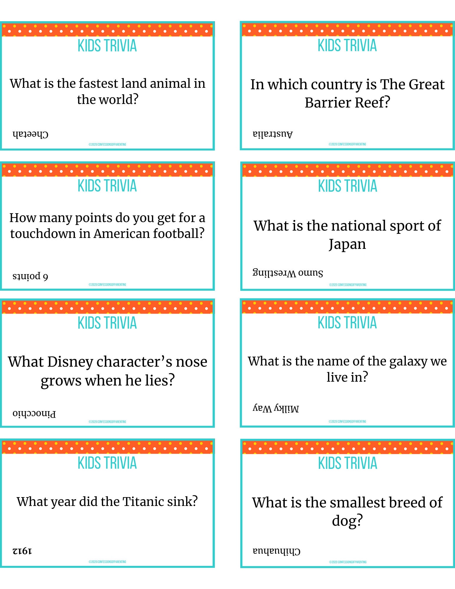 300+ Trivia Questions for Kids| Kids Trivia Game | Printable Trivia for ...