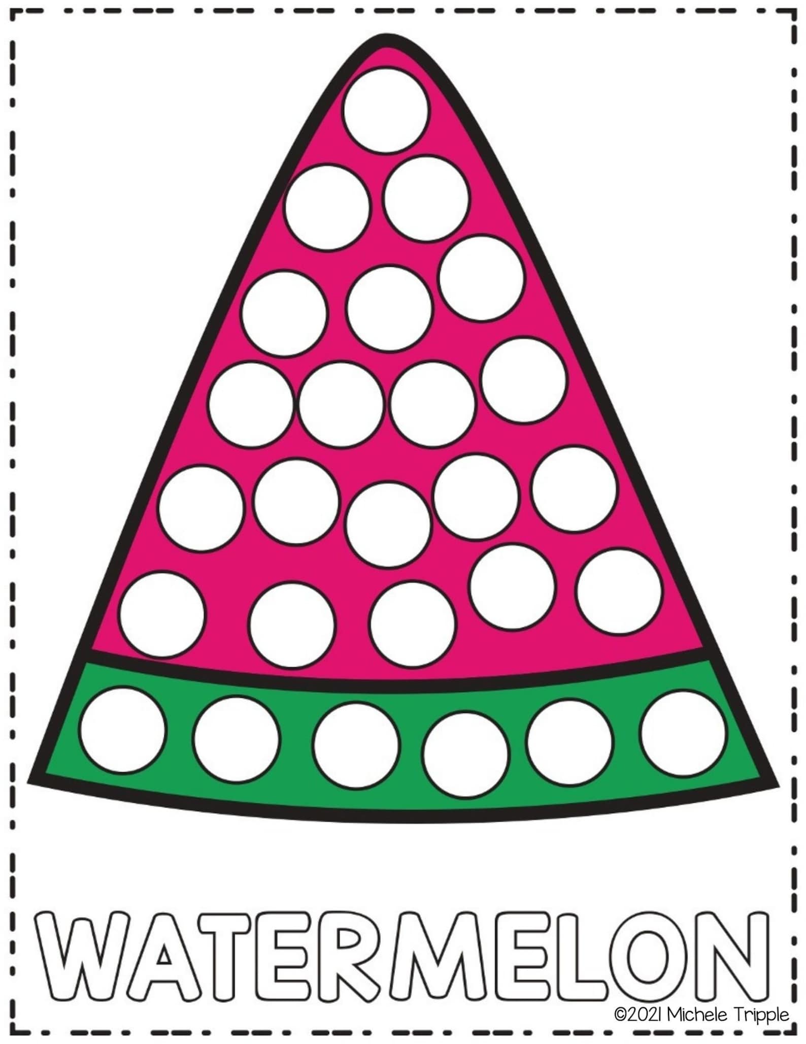 12 Fruit Do A Dot Printable | Do A Dot Fruit Printable | Printable Do-a ...
