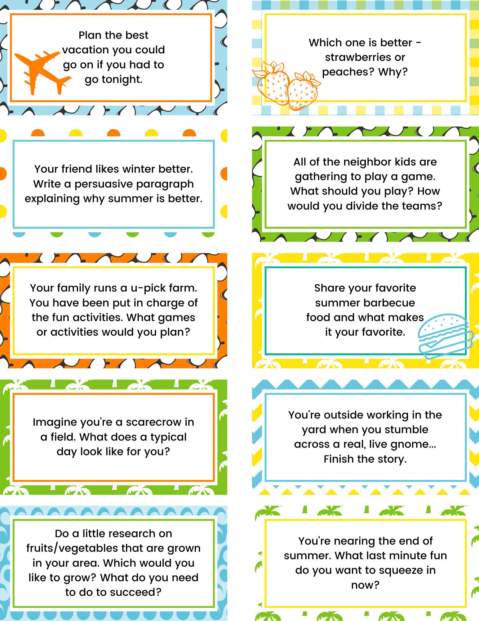 50 Summer Journal Prompts | Printable Summer Writing Prompts | Daily ...