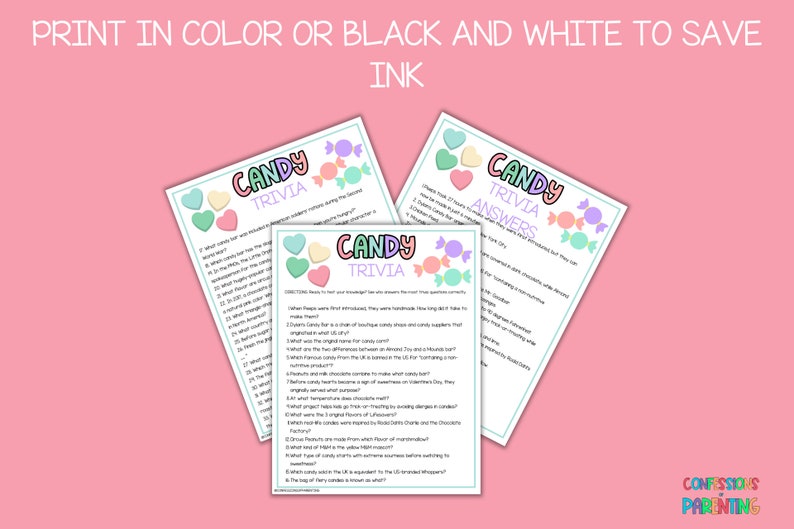 180+ Candy Trivia Questions| Printable Candy Trivia| Candy-themed Party ...