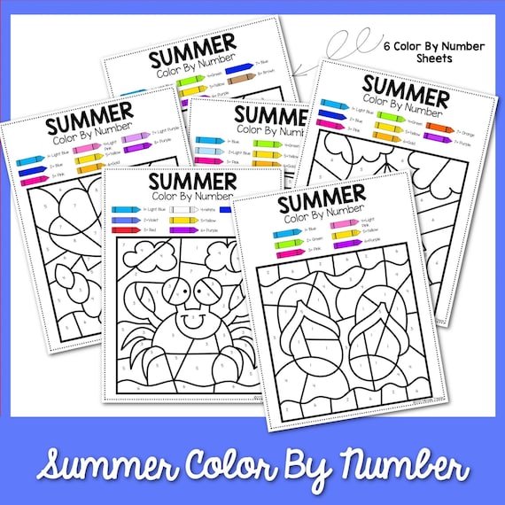 Dibujos De Verano Fáciles Para Colorear Por Números