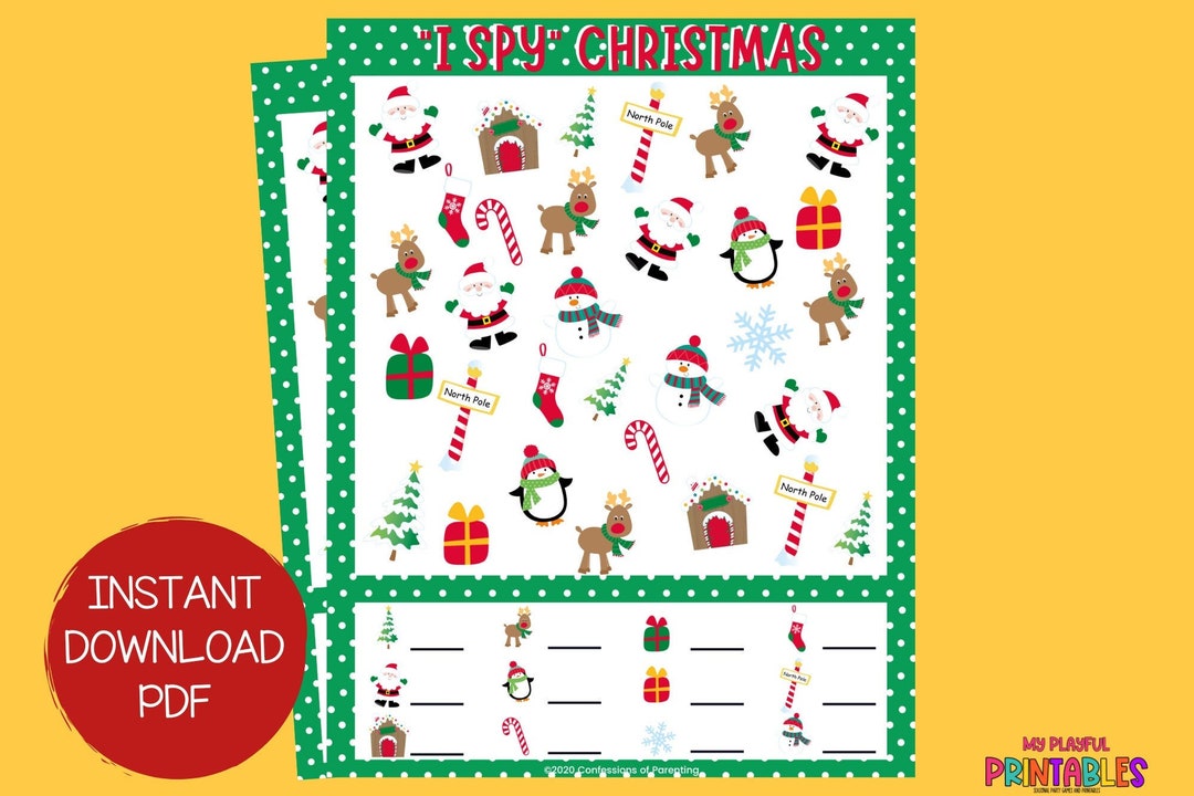 Christmas I-spy Printable | Christmas Activity | Christmas Activities ...