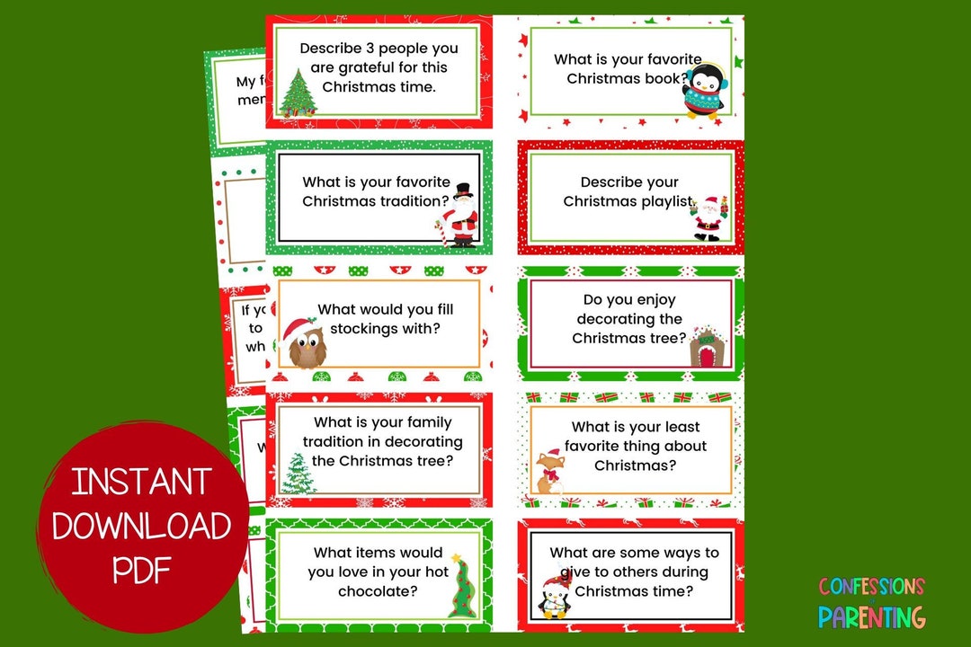50 Christmas Journal Prompts | Printable Christmas Writing Prompts ...