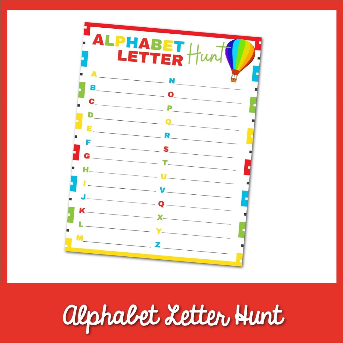 ABC Scavenger Hunt / Alphabet Scavenger Hunt / A-Z Scavenger Hunt ...
