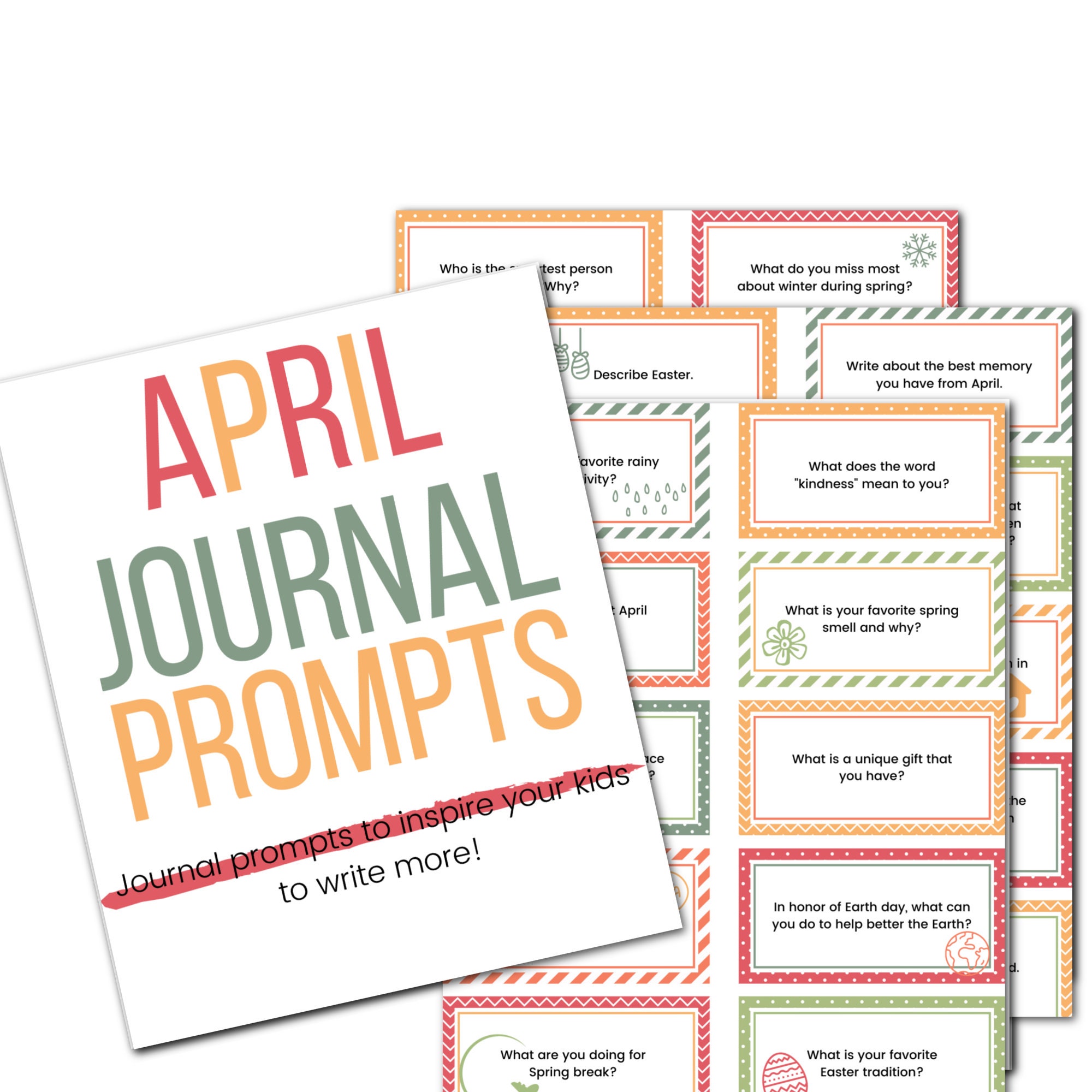 40 April Journal Prompts | Printable April Writing Prompts | Journal ...