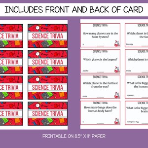 50 Science Trivia Cards | STEM Trivia Questions | Science Trivia for ...