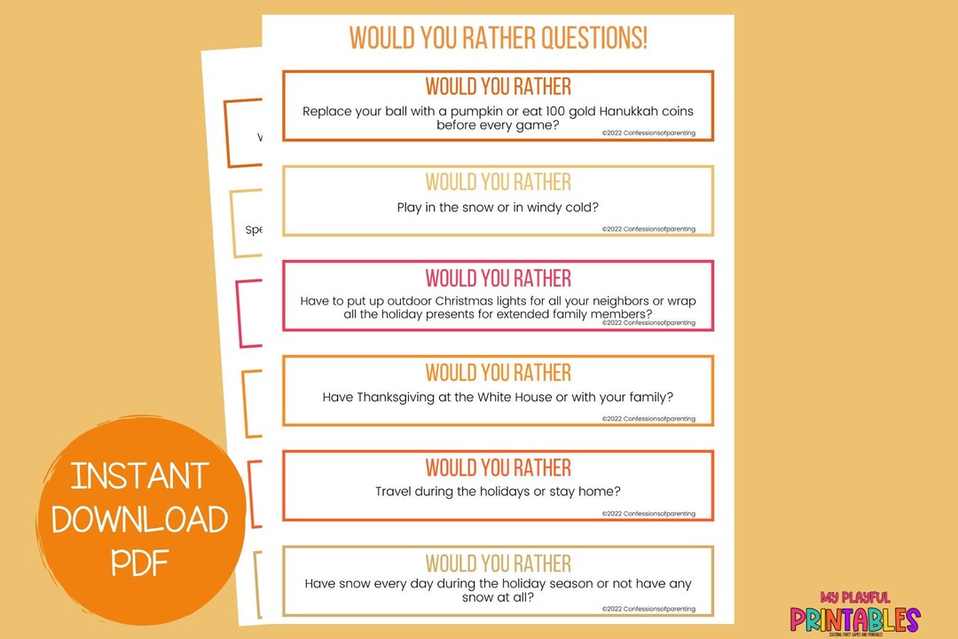 102 Fall Would You Rather Questions | Would You Rather | Fall ...