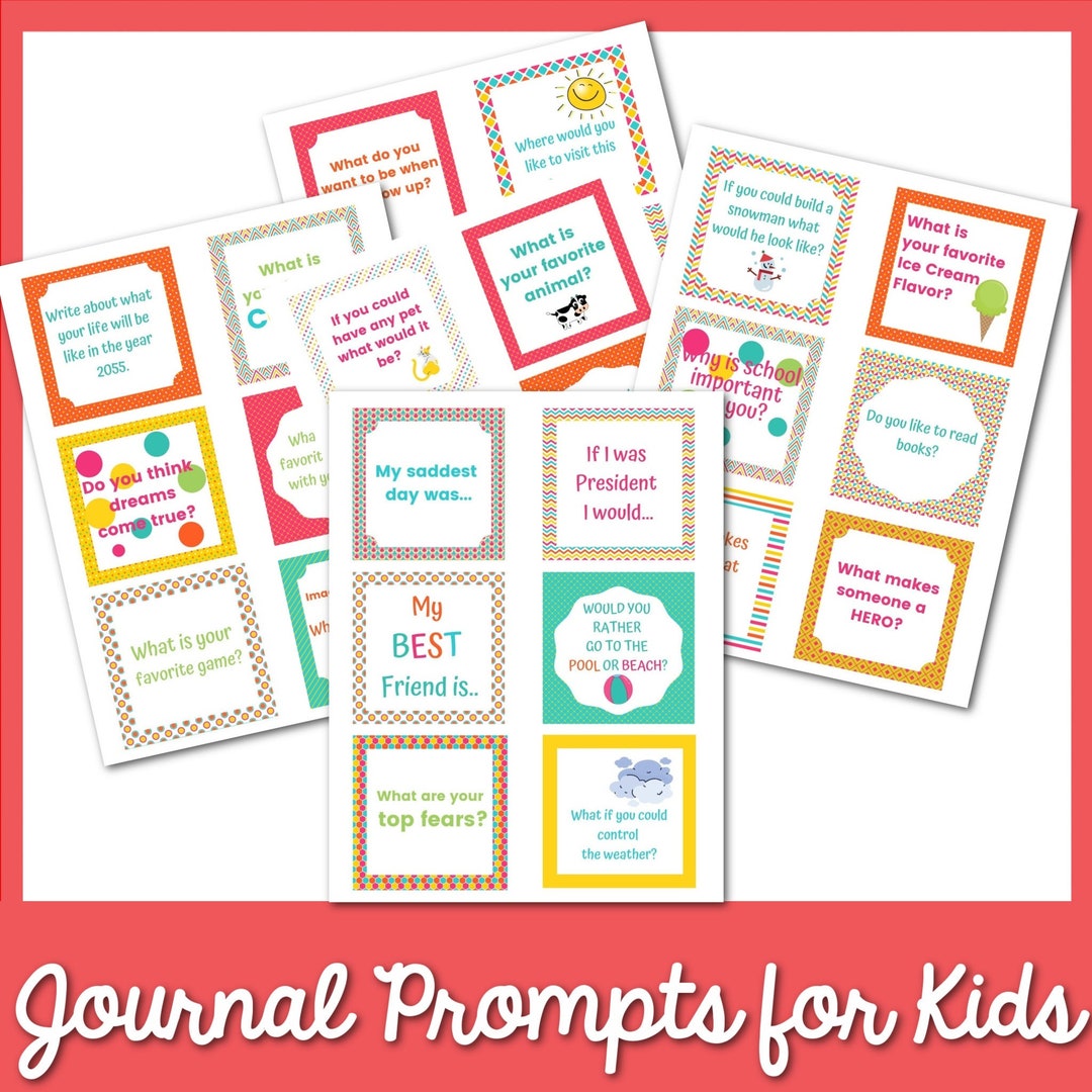48 Journal Prompts for Kids | Printable Kids Journal Prompts | Fun ...