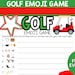 Golf Emoji Pictionary Game | Golf Emoji Game | Printable Golf Party ...