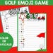 Golf Emoji Pictionary Game | Golf Emoji Game | Printable Golf Party ...
