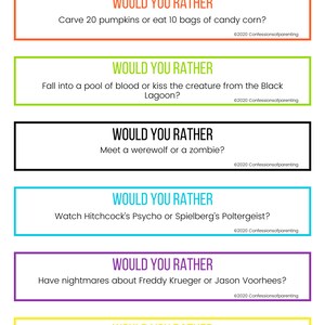 100 Halloween Would You Rather Questions| Spooky Would You Rather Game ...