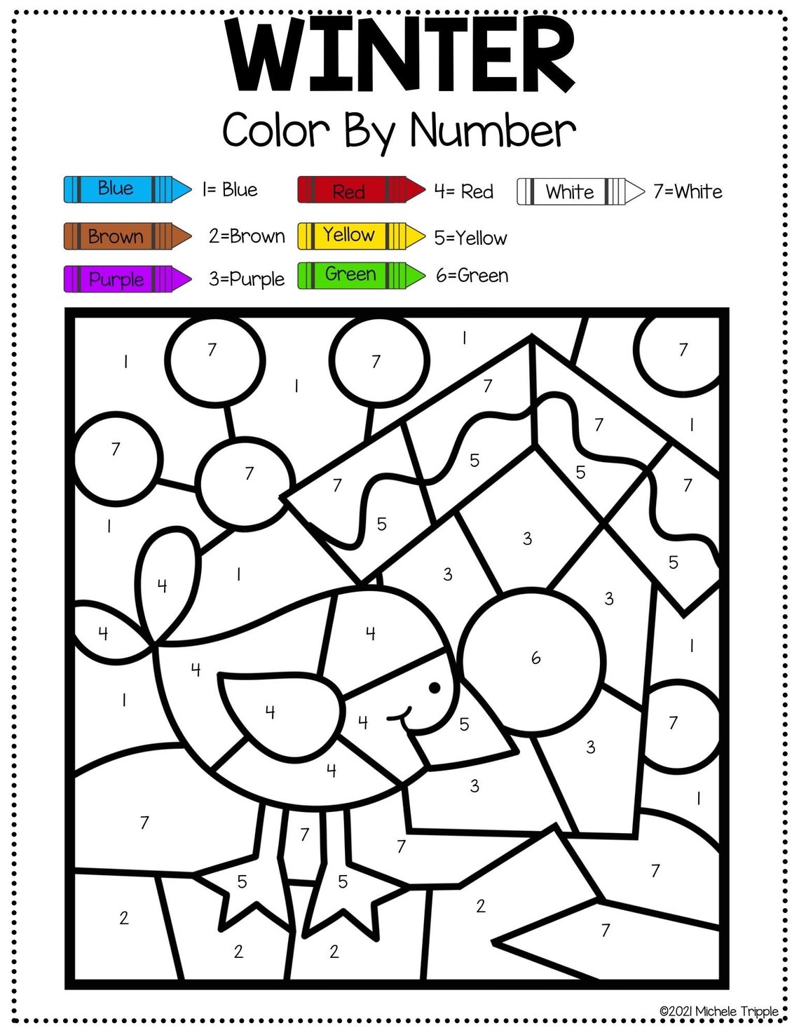 Winter Color By Number Color By Number Activity For Kids Coloring winter-color-by-number-color-by-number-activity-for-kids-coloring