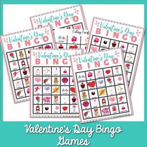 Valentine's Day Bingo Card Valentine Themed Bingo Game for Kids ...